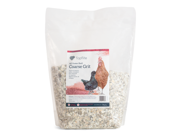 NZ Crushed Oyster Shell Coarse | Grit for Chickens - Topflite NZ